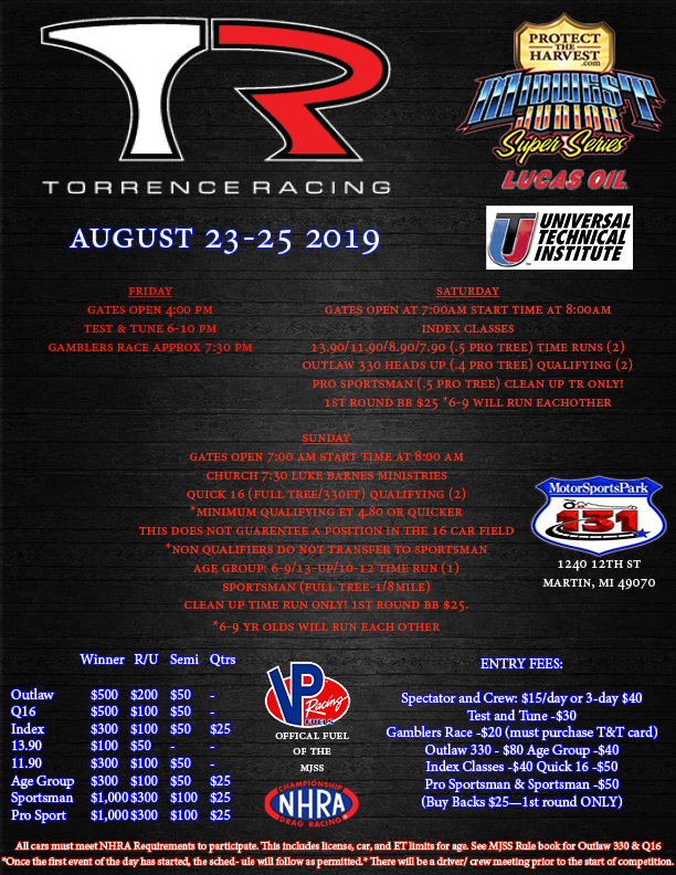 Schedule : Midwest Jr Super Series
