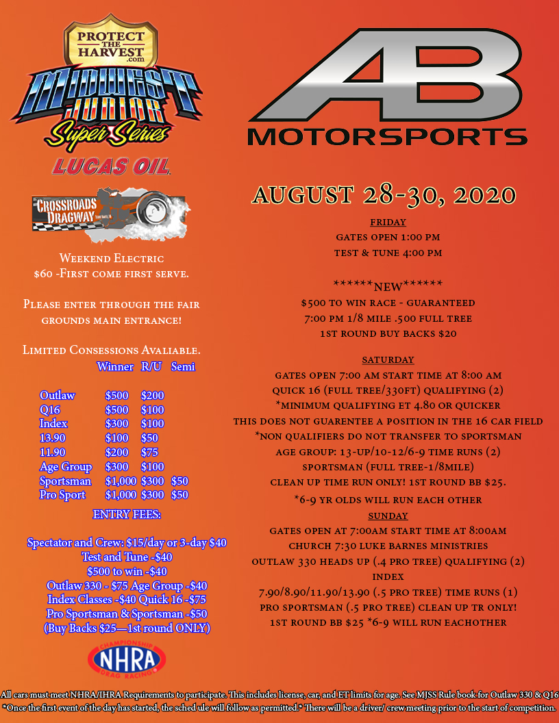 Schedule : Midwest Jr Super Series